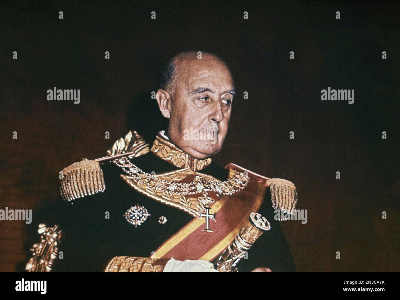Spanish dictator Francisco Franco is shown in Madrid, Spain, June 15 ...
