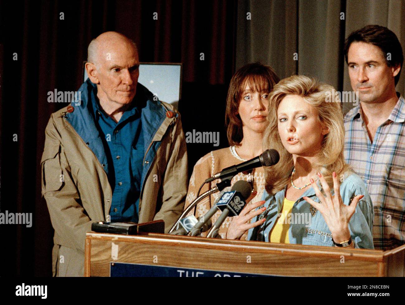 With Sen. Alan Cranston, left, actress Shelley Duvall, center and the ...