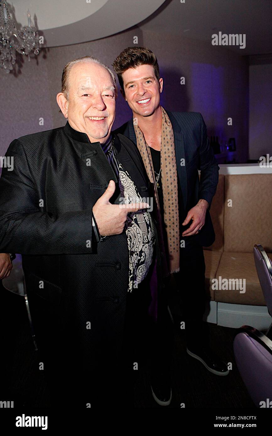 From Letf Robin Leech and Robin Thicke at Bagatelle Las Vegas located ...