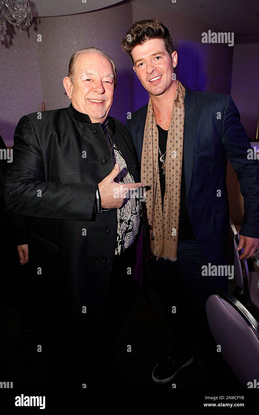 From Letf Robin Leech and Robin Thicke at Bagatelle Las Vegas located ...