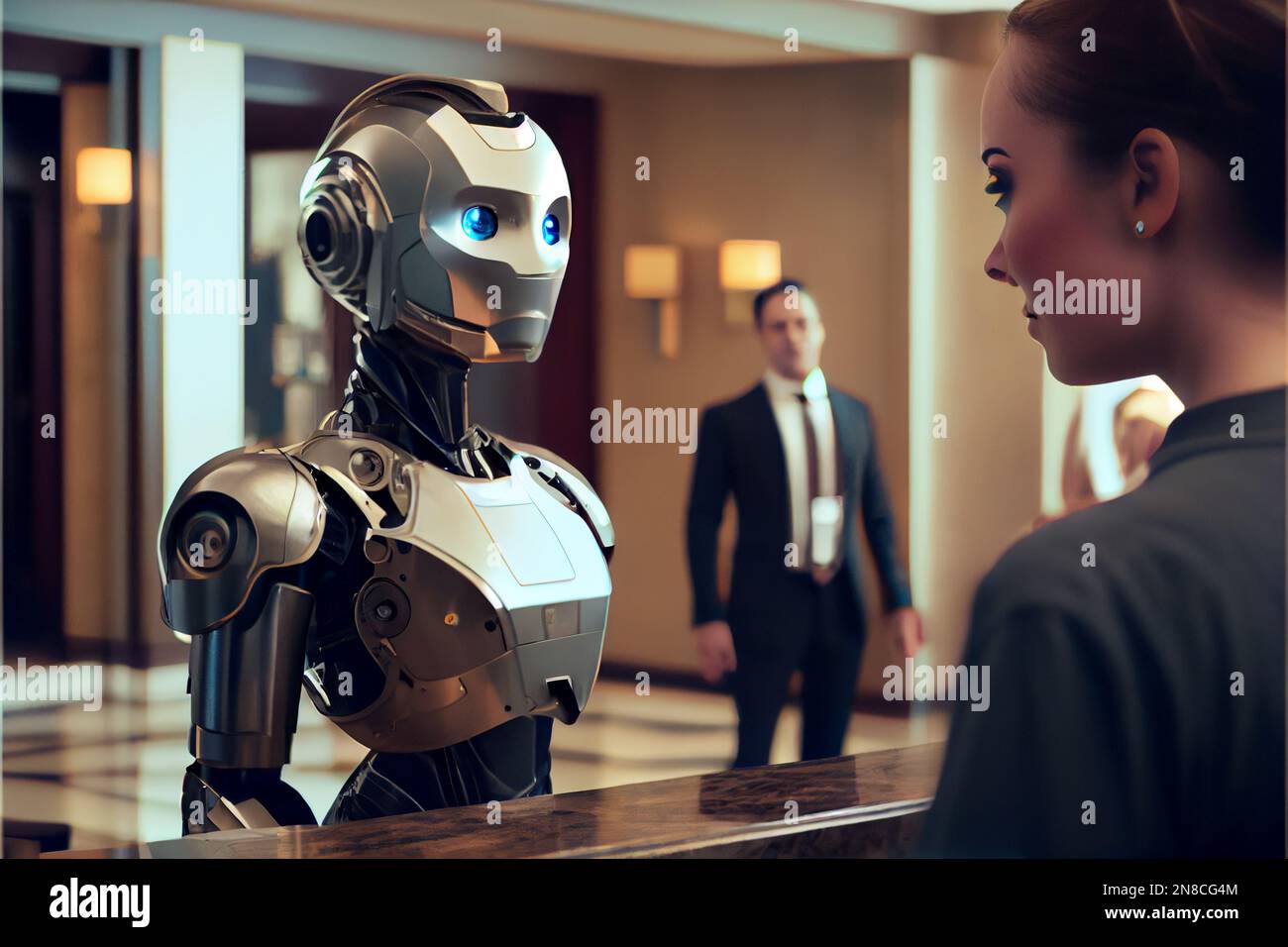 Receptionist robot hi-res stock photography and images - Alamy