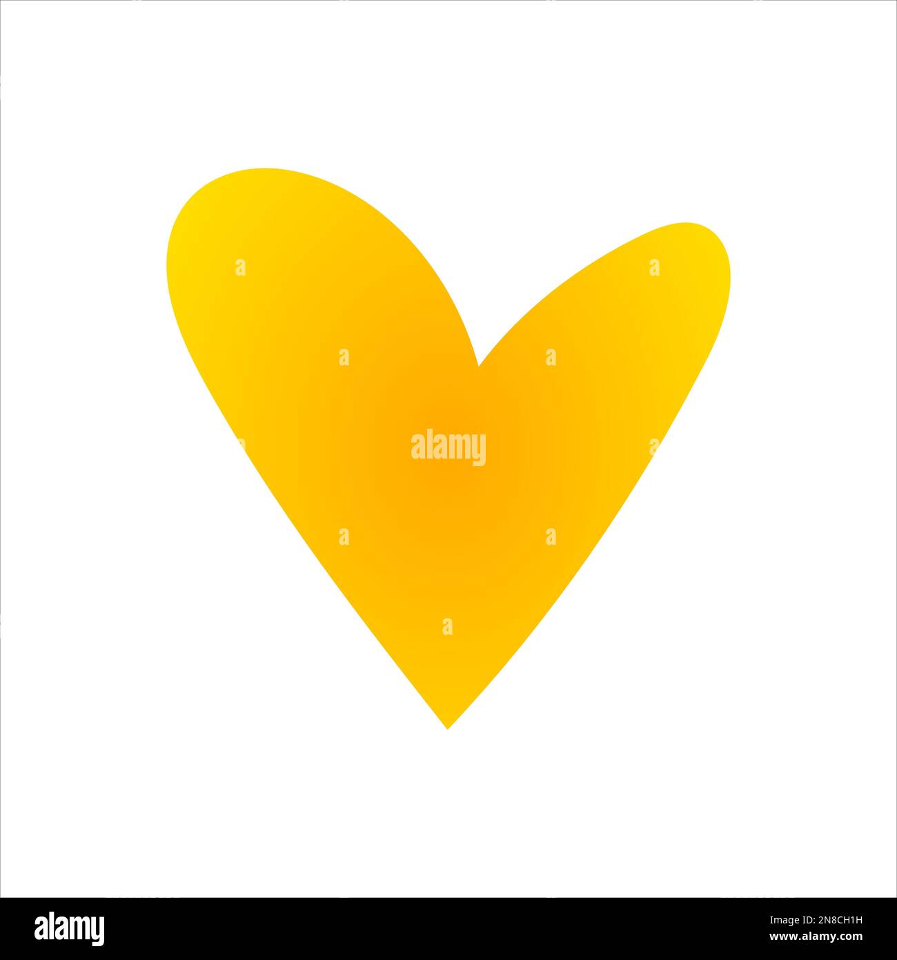 Yellow vector heart. sunny symbol of love Stock Vector Image & Art - Alamy