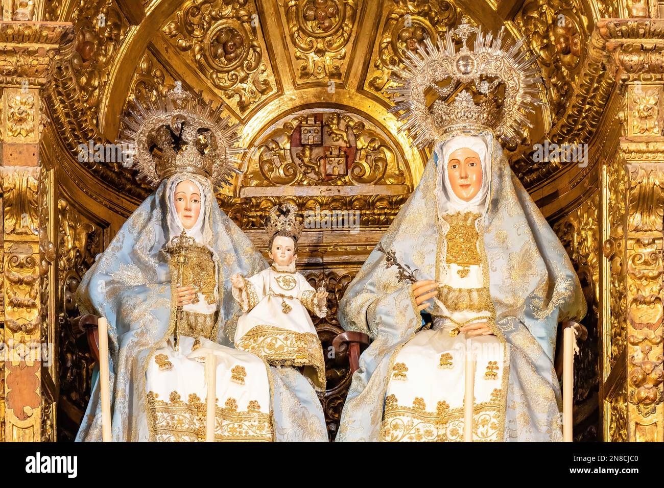 Image of Santa Ana (Saint Anne), the Virgin and Child Jesus Christ ...