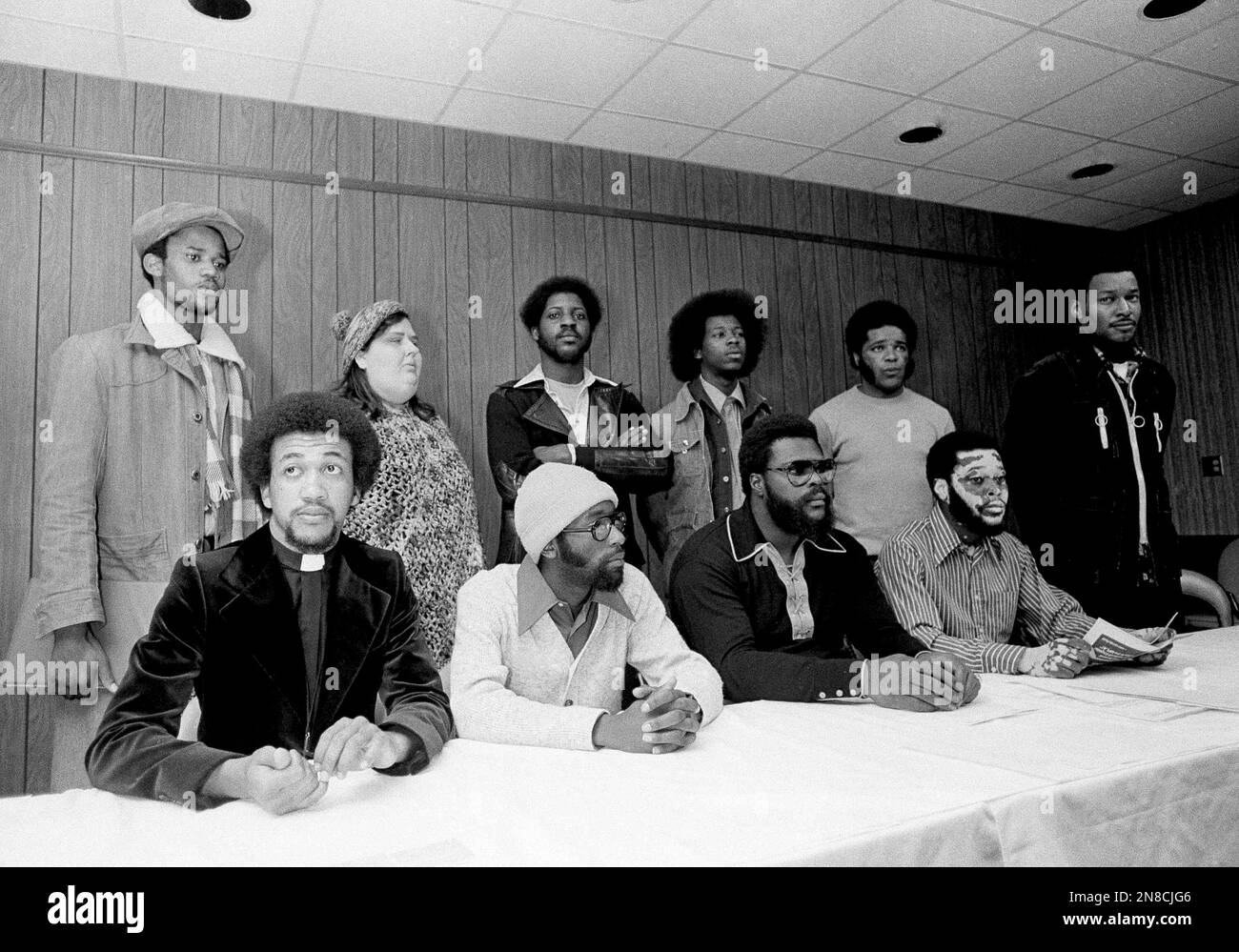FILE - This Jan. 21, 1976 file photo shows the Wilmington Ten at a news ...