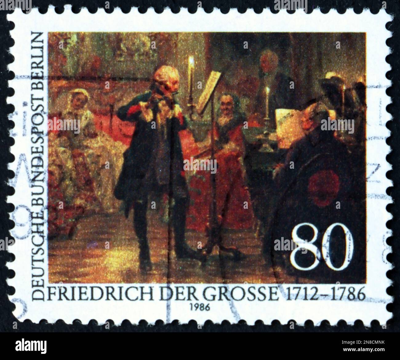 GERMANY - CIRCA 1986: a stamp printed in Germany shows King Frederick ...