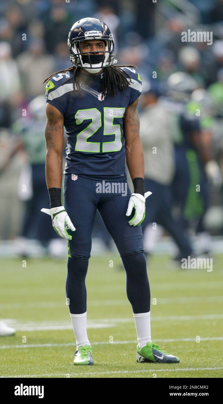 Seattle Seahawks cornerback Richard Sherman is pictured before an NFL ...