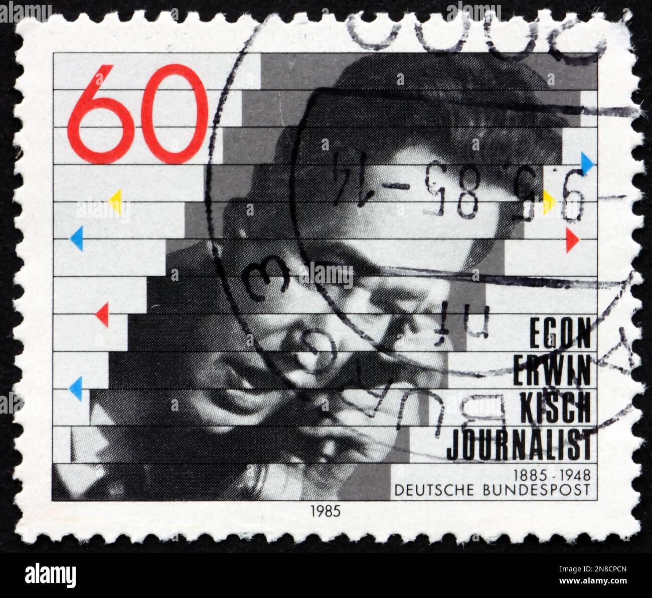 GERMANY - CIRCA 1985: a stamp printed in Germany shows Egon Erwin Kisch ...