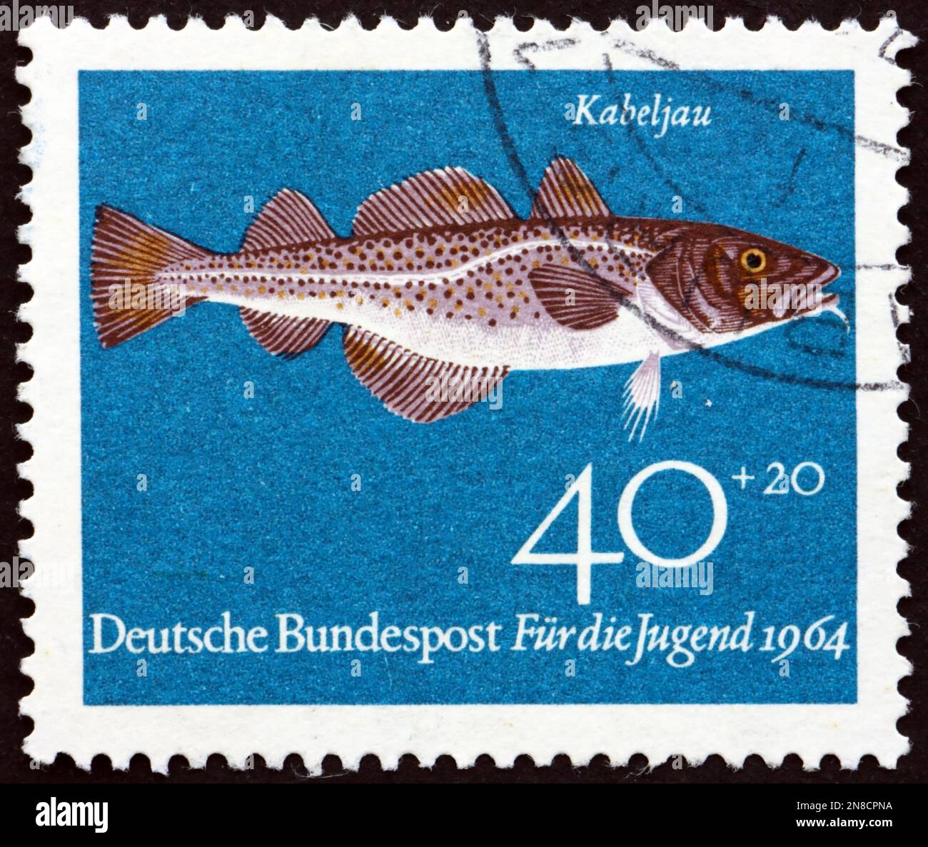 GERMANY - CIRCA 1964: a stamp printed in Germany shows Atlantic cod ...
