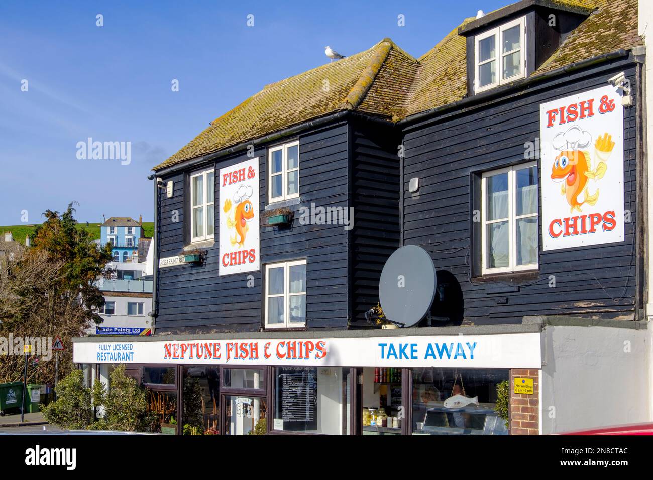 Neptune Fish and Chip Shop, Hastings, East Sussex, UK Stock Photo - Alamy