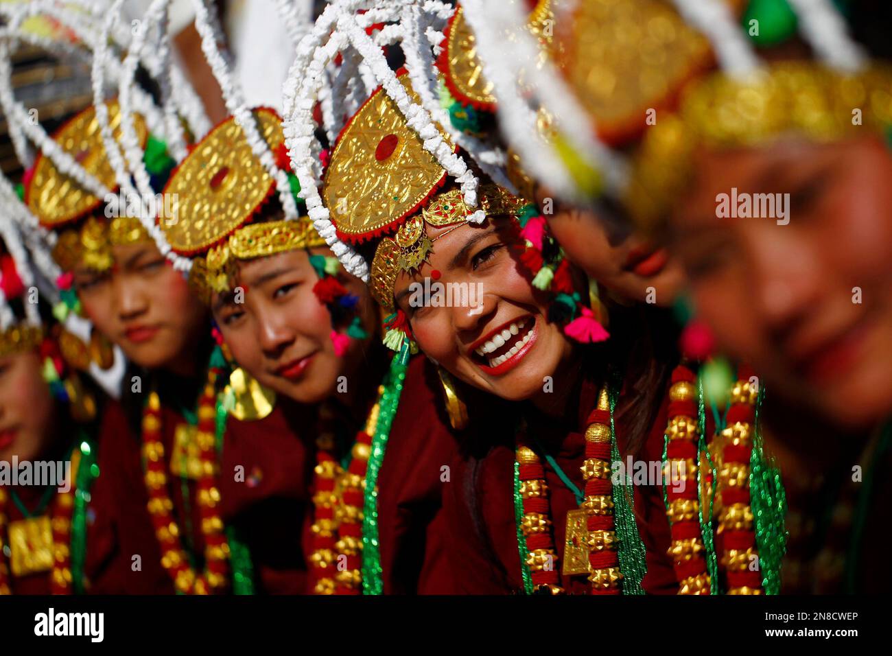 Gurung traditional attire hi-res stock photography and images - Alamy