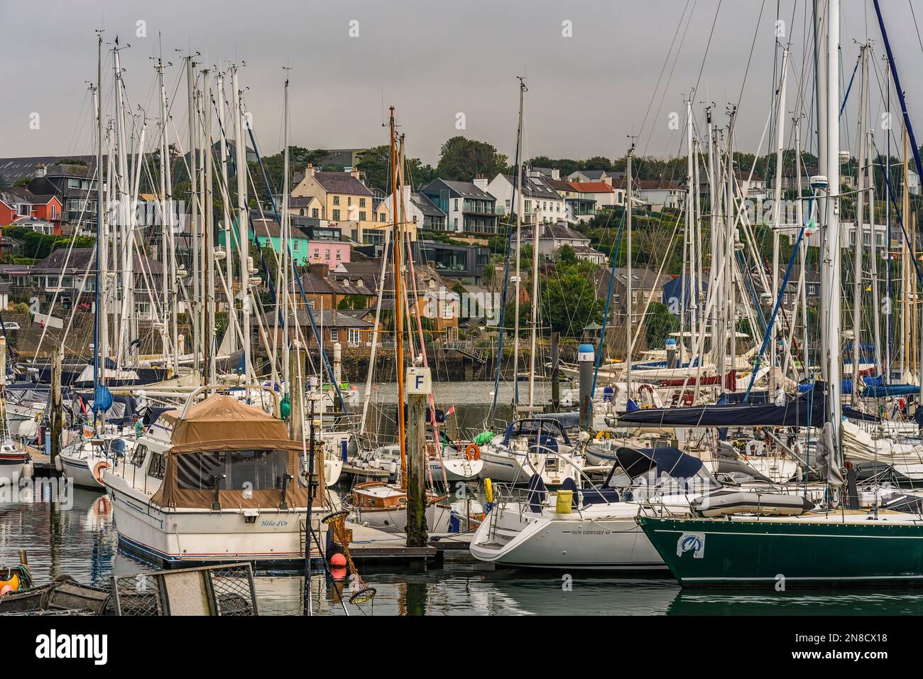 Marina, yacht club and the town of Kinsale, co Cork, Ireland Stock ...