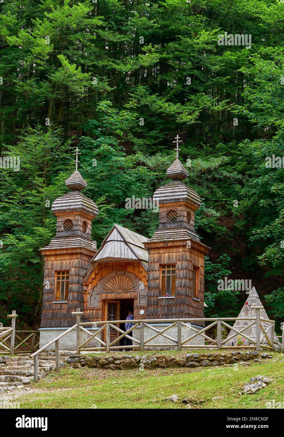 Russian church on Vrsic mountain pass in Slovenia Stock Photo - Alamy