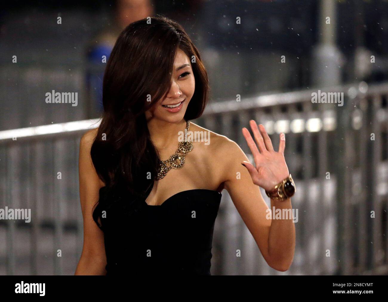 South Korean singer G. NA arrives for the SBS Color of K-pop festival ...