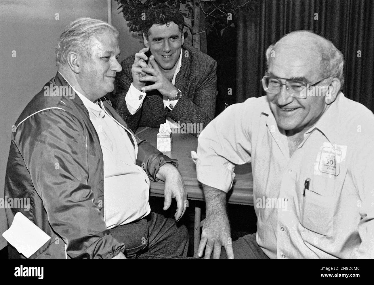 FILE - In this Saturday, March 3, 1984 file photo, from left, actors ...