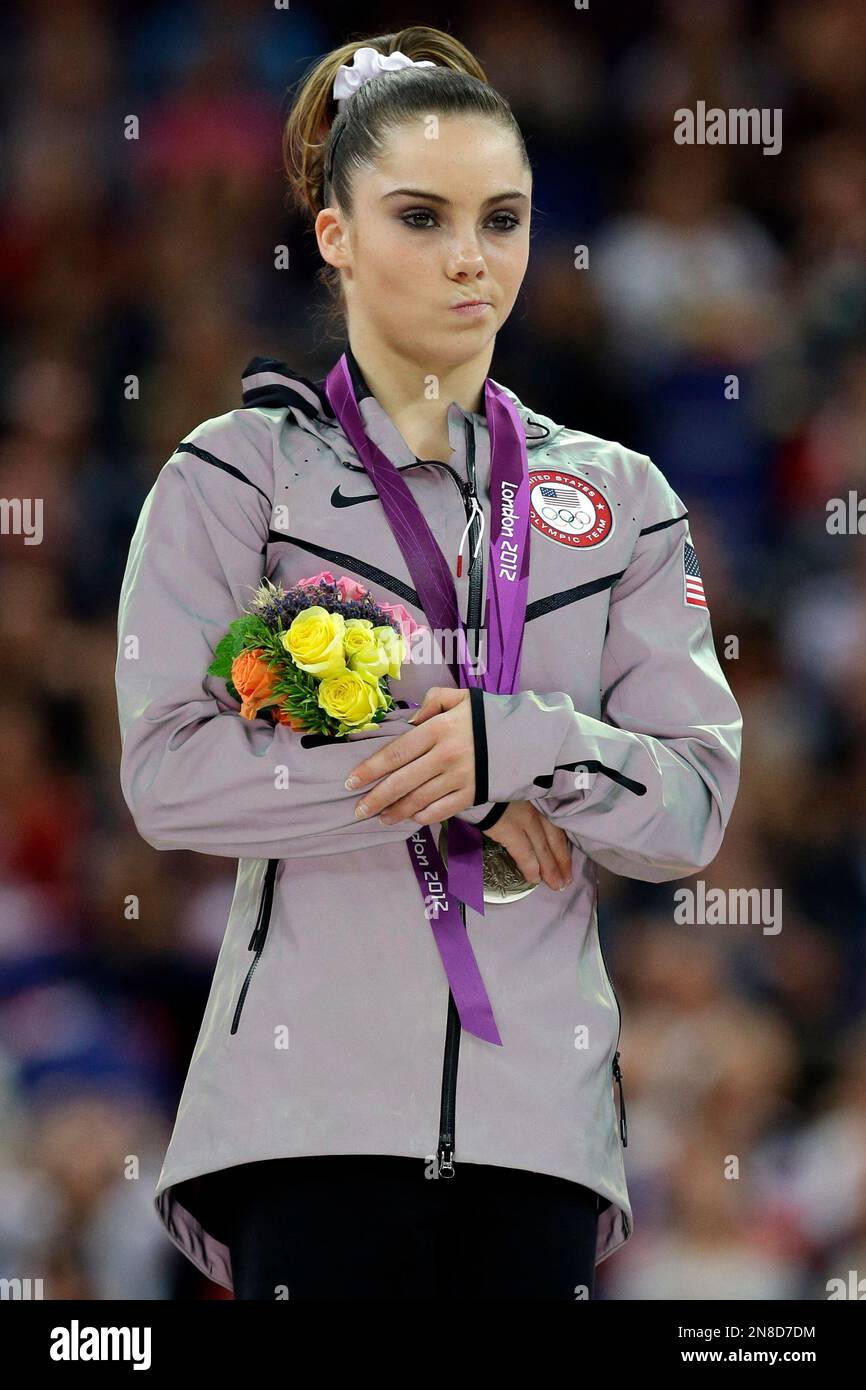 FILE - In this Aug. 5, 2012 file photo, silver medallist McKayla ...