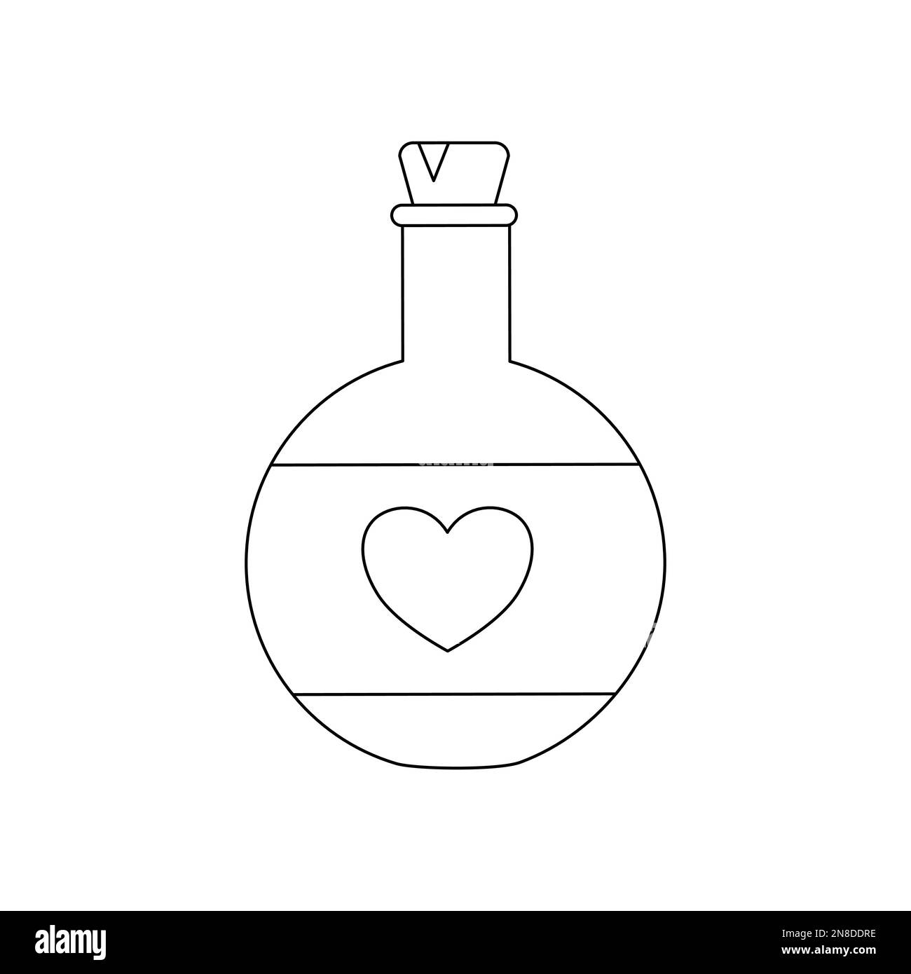 Chemistry glass bulb with love potion or aphrodisiac, flask with love ...