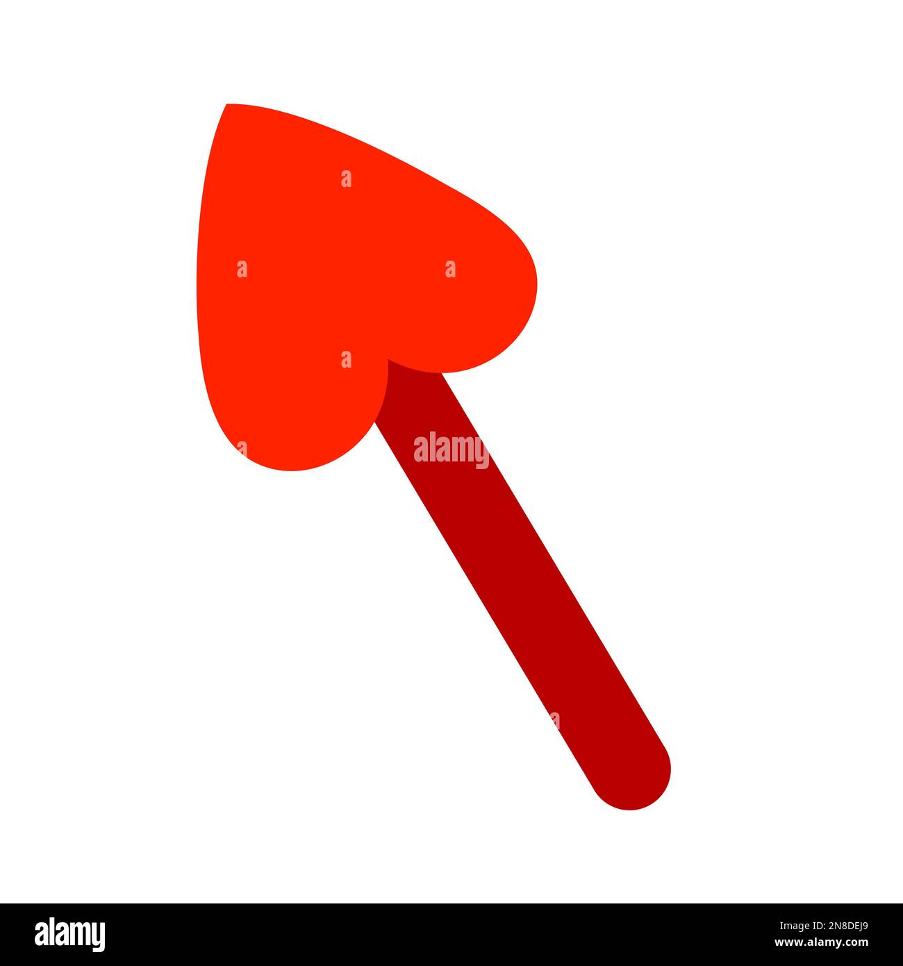 Short arrow with heart shaped tip, design element for Valentines Day ...