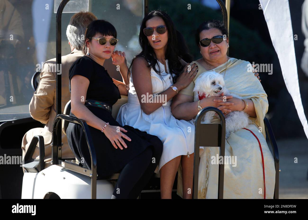 Indian Sitar maestro Ravi Shankar's wife Sukanya Rajan, right, daughter ...