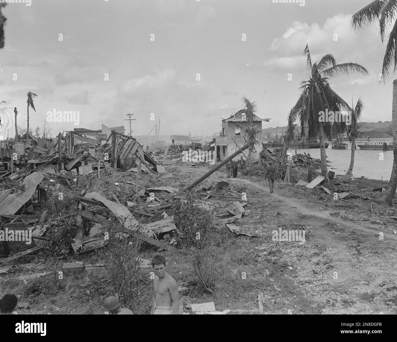 Ruins at the Piti area of Guam, part of the Mariana Islands, shown July ...