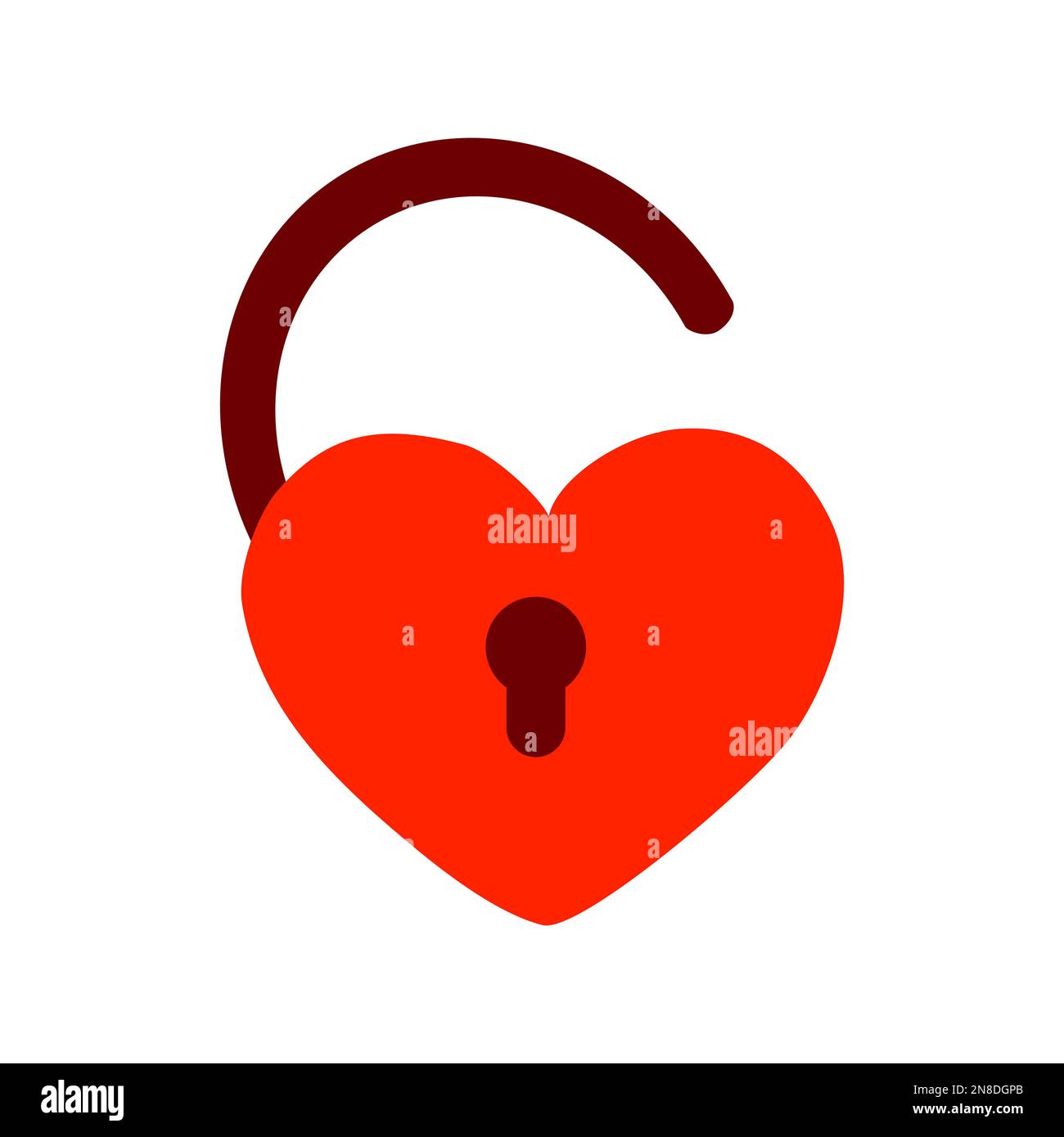 Red unlocked padlock icon hi-res stock photography and images - Alamy
