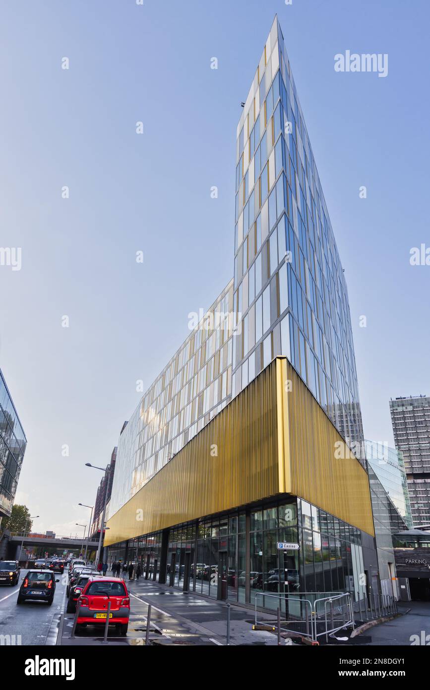 Lille, France - October 02, 2022: modern office tower in Euralille ...