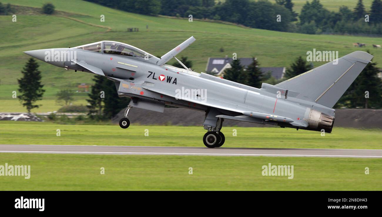 FILE- The first Eurofighter "Typhoon" jet fighter of the Austrian army ...