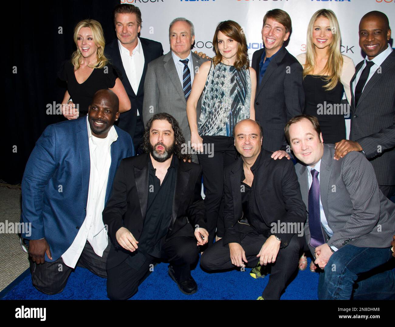 Top row from left, Jane Krakowski, Alec Baldwin, Lorne Michaels, Tina ...