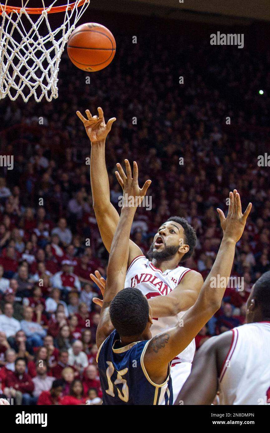 Indiana's Christian Watford shoots over Mount St. Mary's Gregory Graves ...