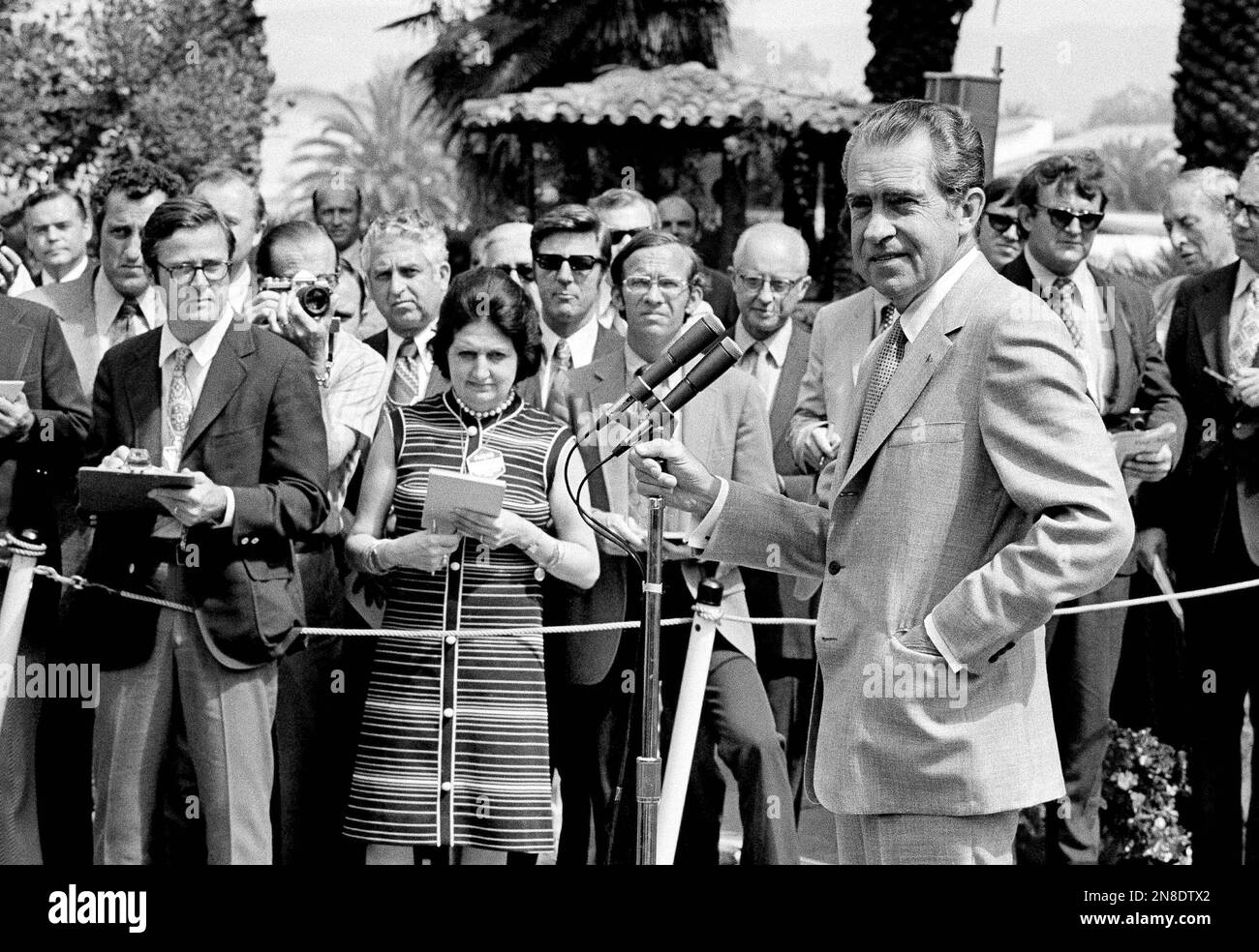 President Richard Nixon poses for pictures at the Western White House ...