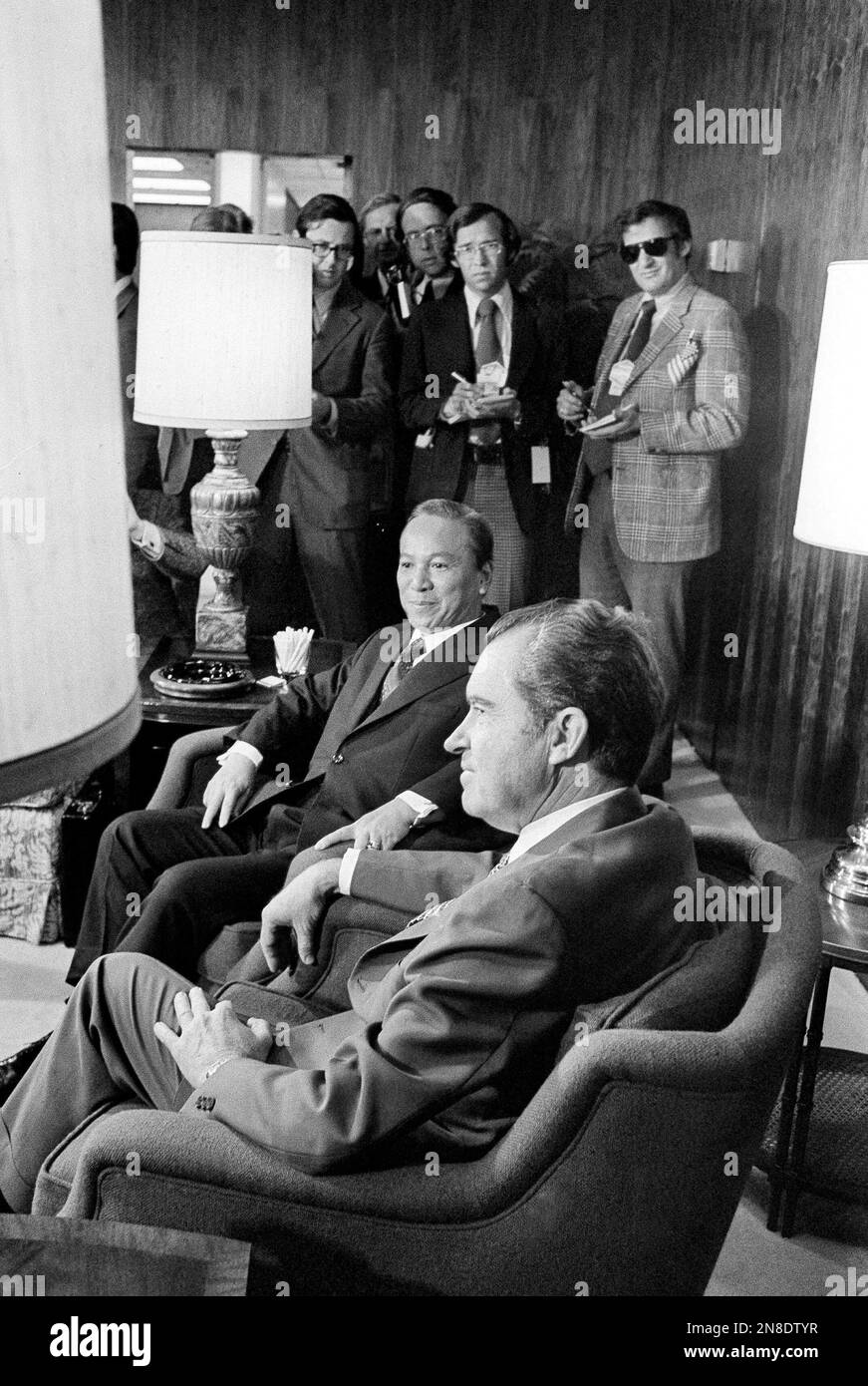 President Richard Nixon and South Vietnam's President Nguyen Van Thieu ...