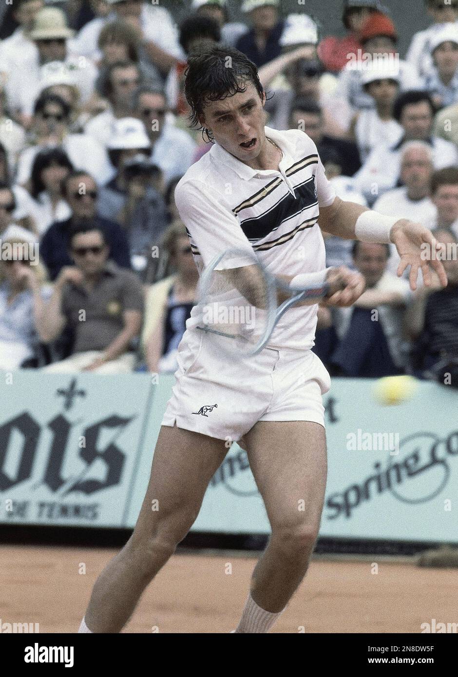 Ivan Lendl, Czechoslovakian tennis player is shown in action against ...