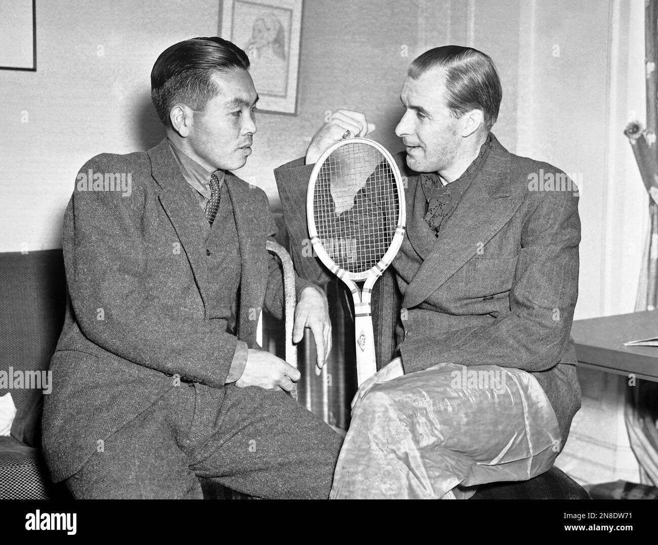 William T. Tilden, the 'Grand old man' of American tennis, in his New ...