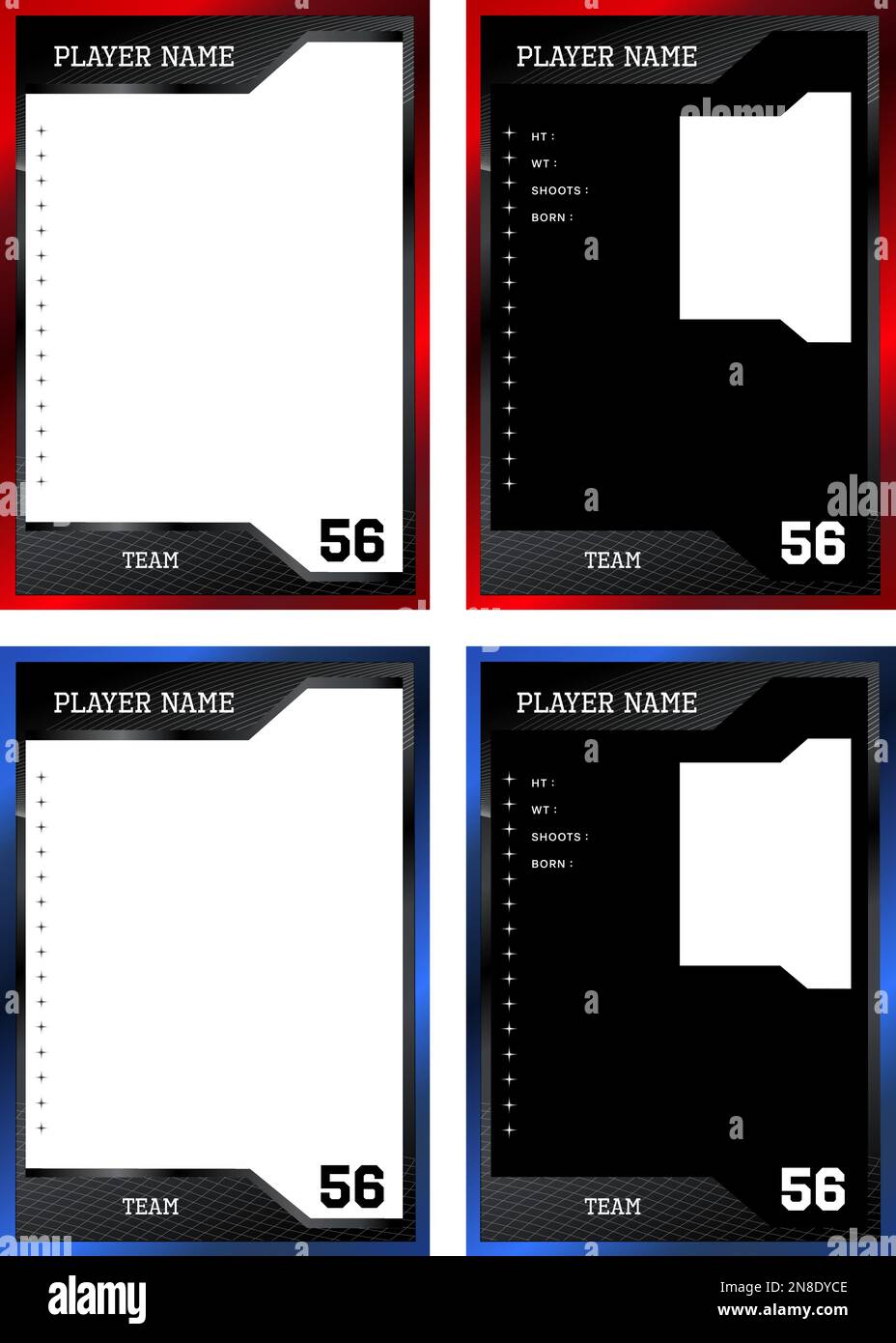 Sport Player Trading Card Frame Border Template Design Front And Back Sport Player Trading Card Frame Border Template Design Front And Back
