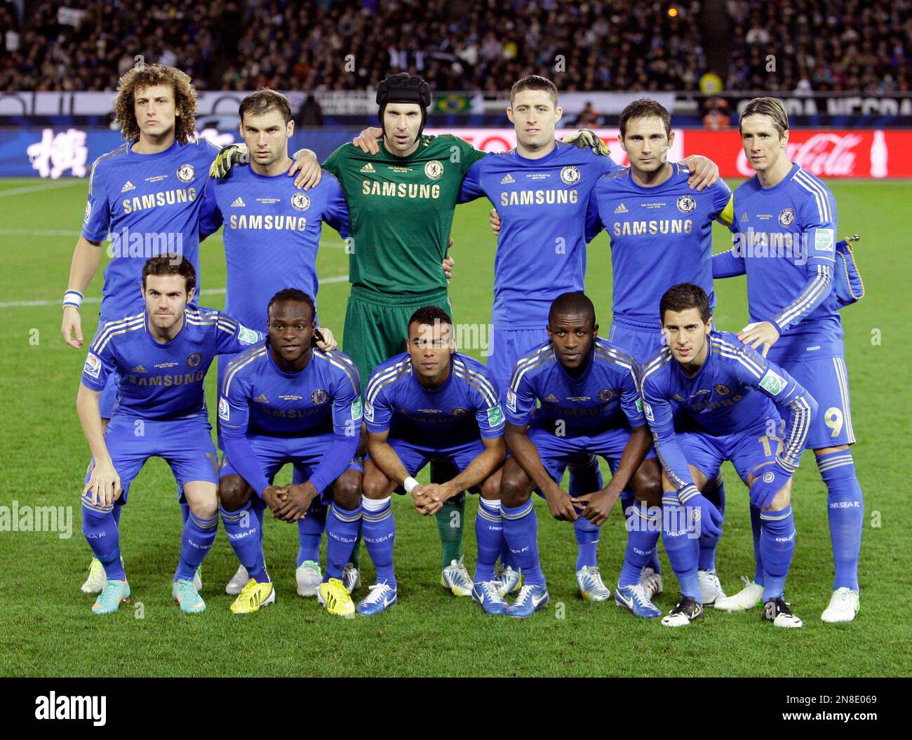 Chelsea FC players pose for a group photo prior to their final match ...
