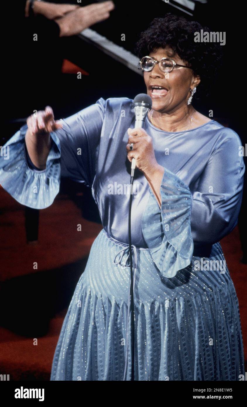Jazz singer Ella Fitzgerald sings during an appearance with the ...