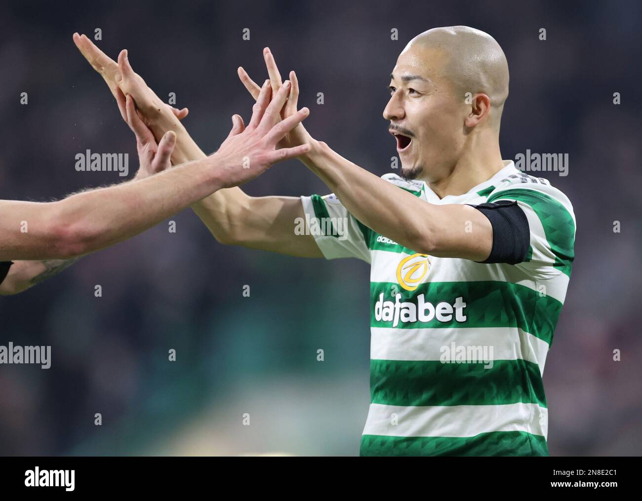 Celtic’s Daizen Maeda celebrates scoring their side's first goal of the ...