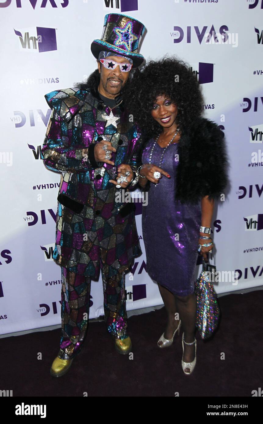 Bootsy Collins, left, and Patti Collins arrive at VH1 Divas on Sunday ...