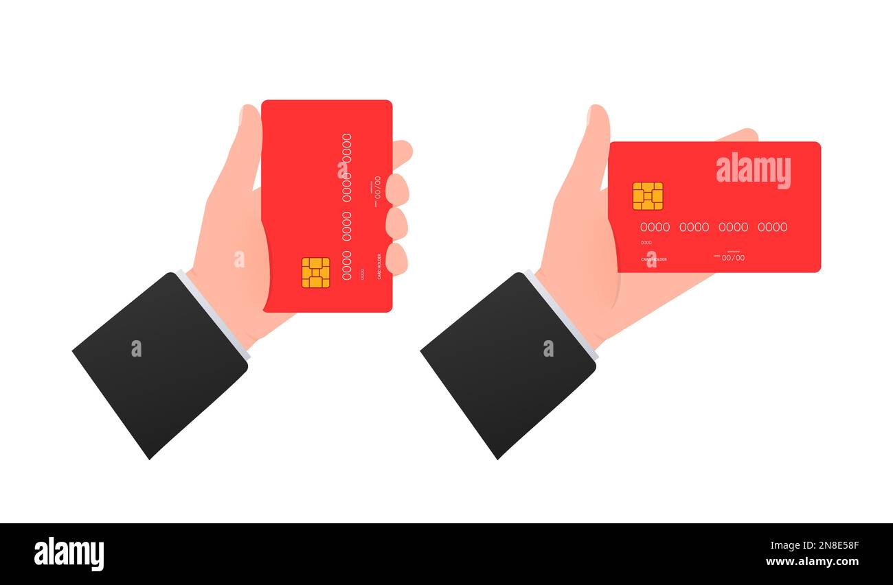 Hands holding credit plastic card. Atm Card. Online banking. Cashless ...