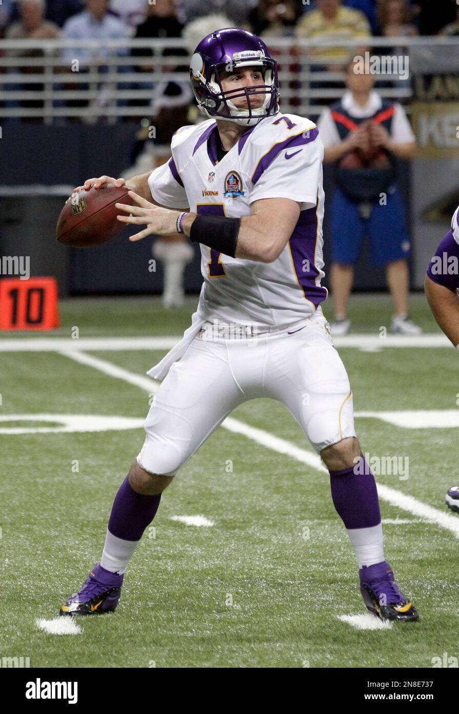 Minnesota Vikings quarterback Christian Ponder looks to throw during ...