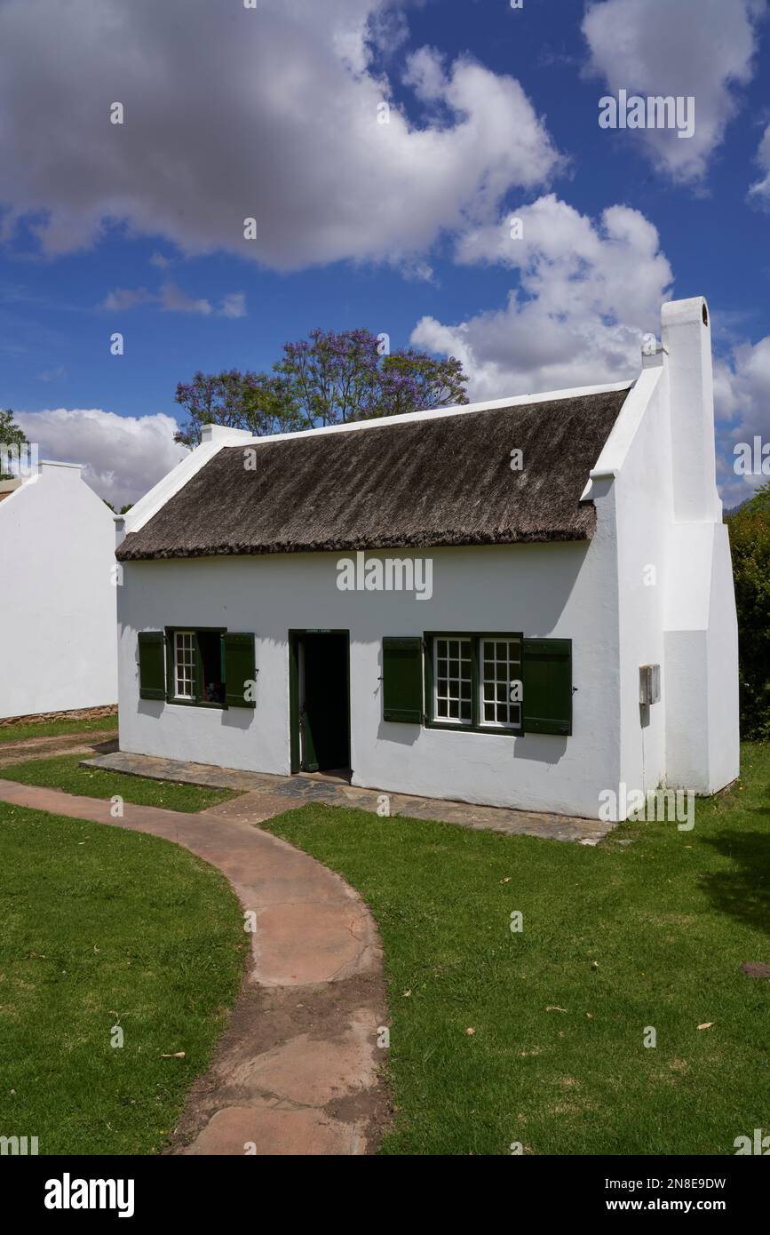 Historic buildings in the Cape Dutch style of architecture that form ...