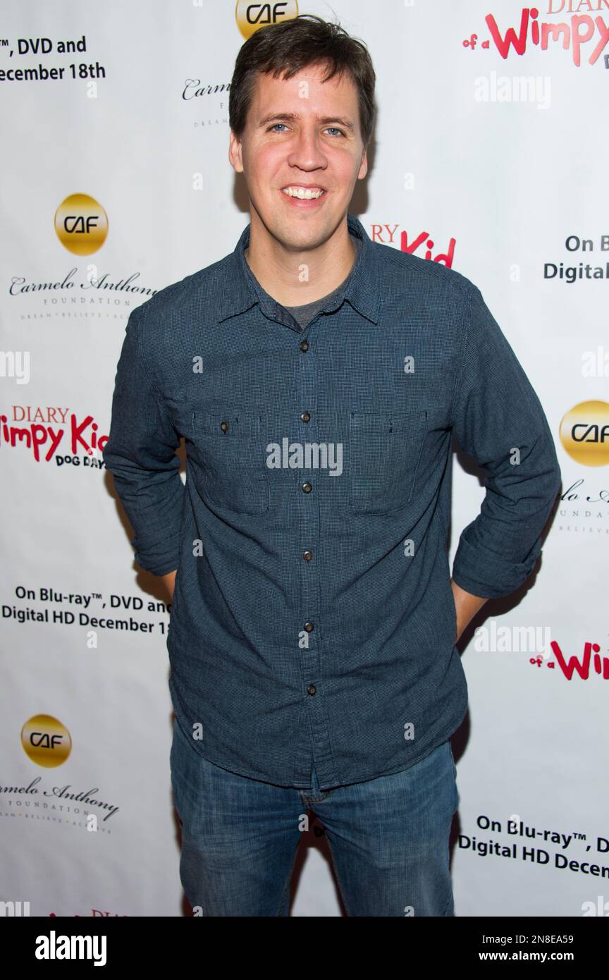 Diary of A Wimpy Kid author Jeff Kinney poses on the red carpet to ...
