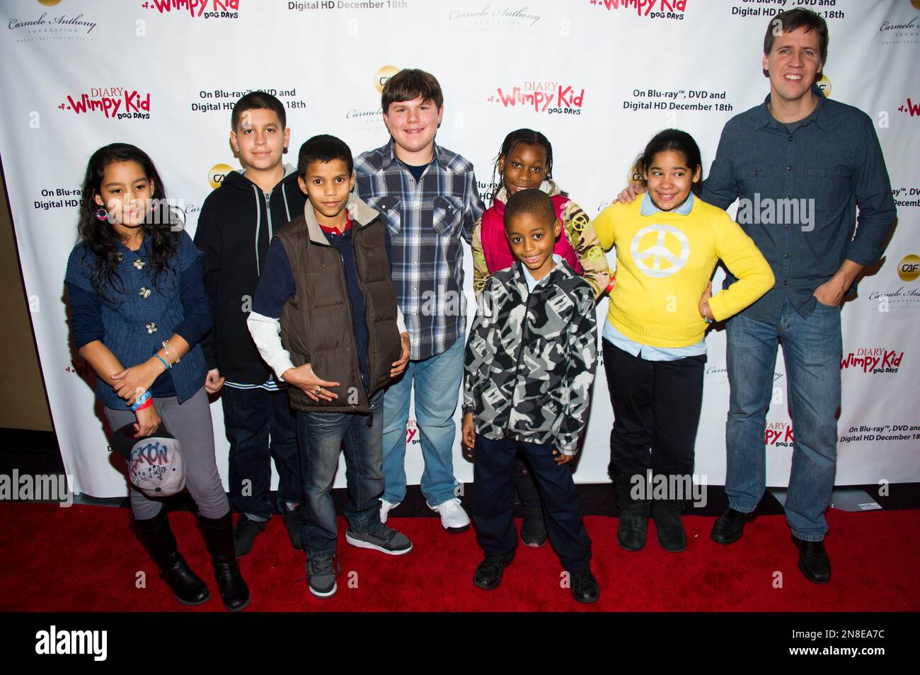 Diary of A Wimpy Kid author Jeff Kinney, right, and actor Robert Capron ...