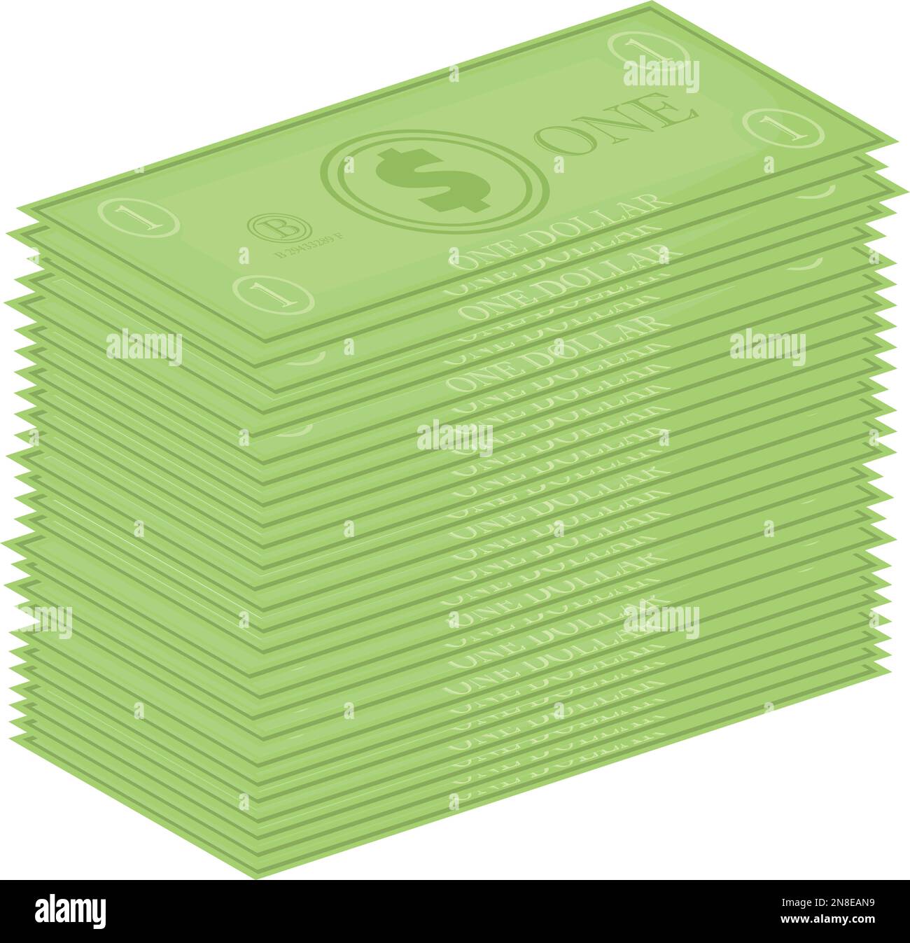 vector illustration of stack of dollar bills Stock Vector Image & Art ...