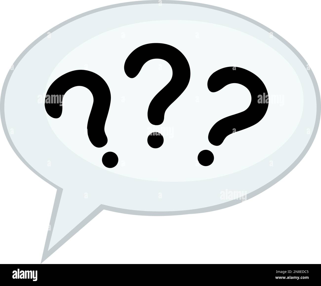 vector illustration of dialog bubble with question marks Stock Vector ...