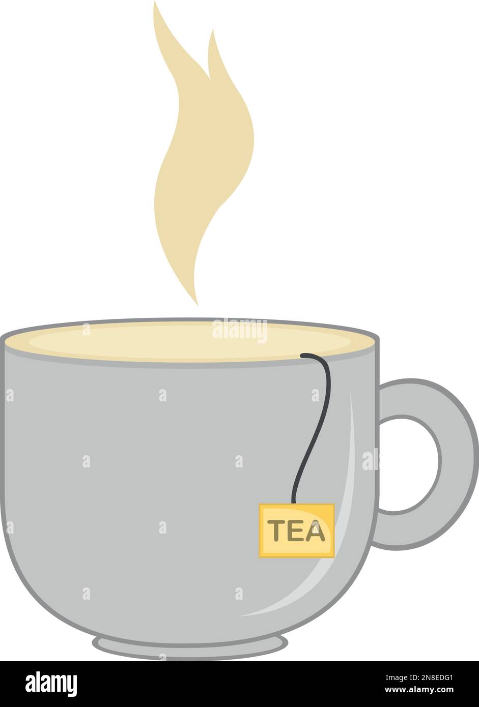 vector illustration of a cup of tea with smoke Stock Vector Image & Art ...
