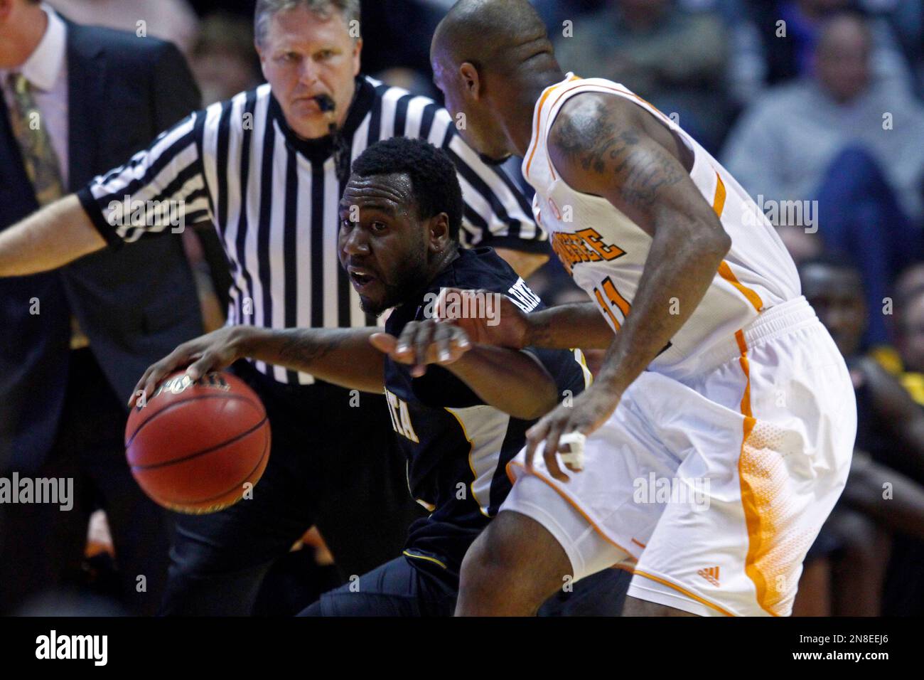 Wichita State guard Malcolm Armstead (2) drives against Tennessee guard ...