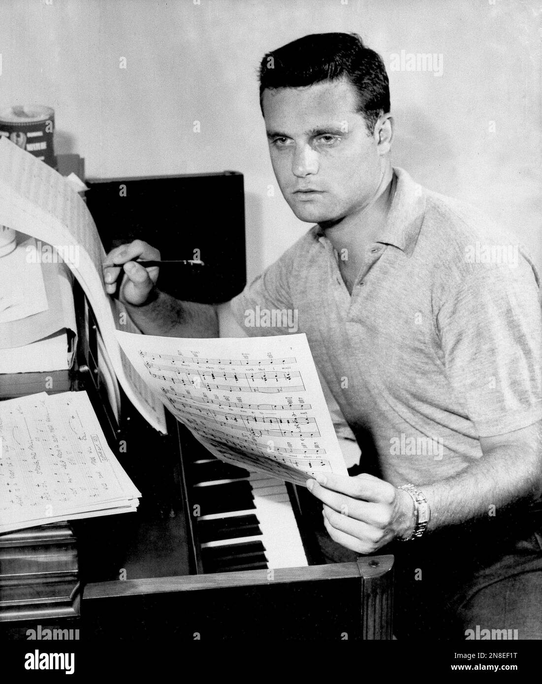 Buddy Bregman, 26-year-old arranger and orchestra leader is shown at ...