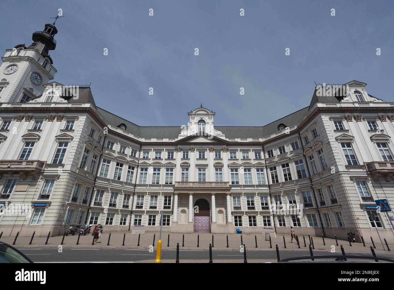 A low angle view of the beautiful Jablonowski Palace in Warsaw Stock ...