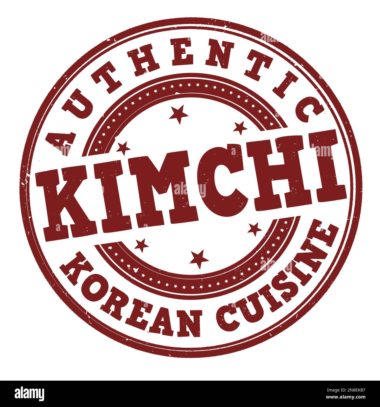 Kimchi label or stamp on white background, vector illustration Stock ...