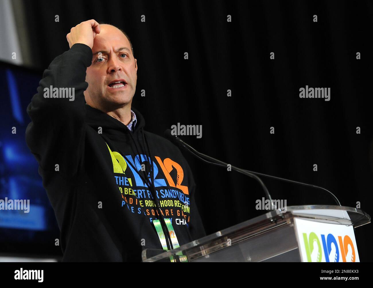 Robin Hood Foundation executive director David Saltzman speaks to the ...